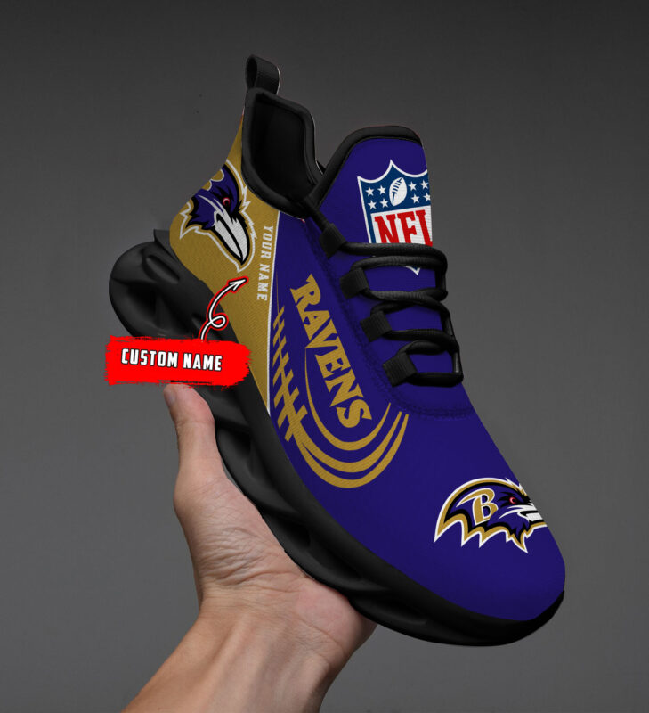 Baltimore Ravens Shoes Custom Max Soul Shoes V06 On Sale - Vascara