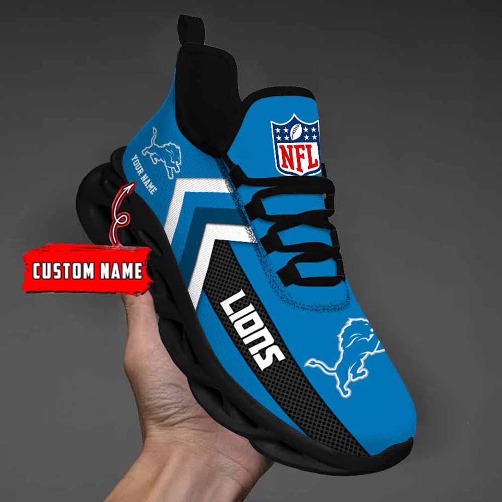 Detroit Lions Custom Name Max Soul Shoes V08 On Sale - Vascara