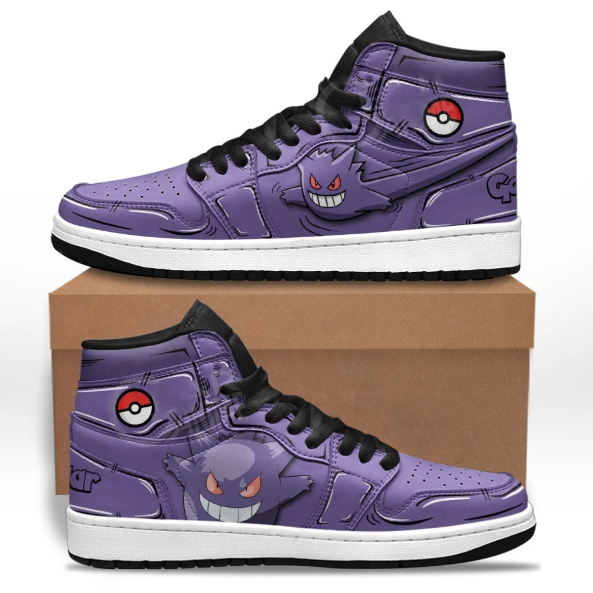 Gengar Pokemon Shoes Air 1 Custom Gengar Shoes V34 On Sale - Vascara