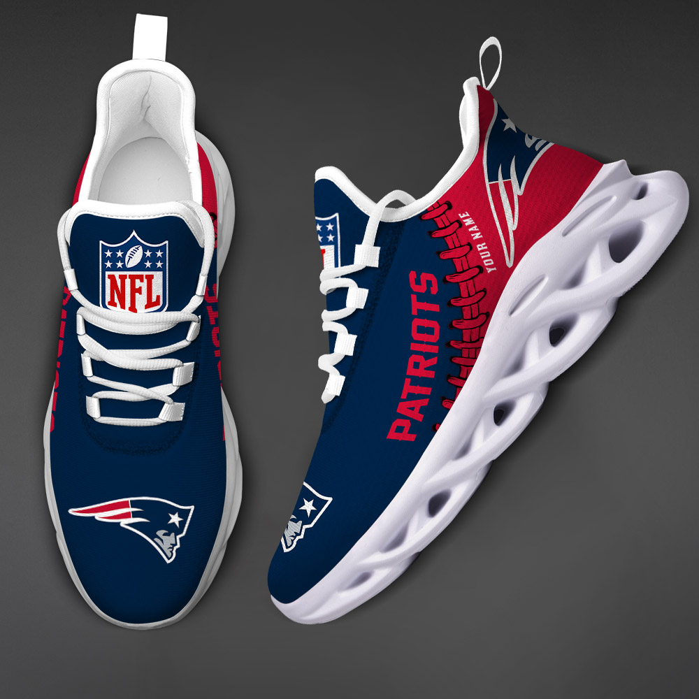New England Patriots Custom Name Max Soul Shoes V15 On Sale - Vascara