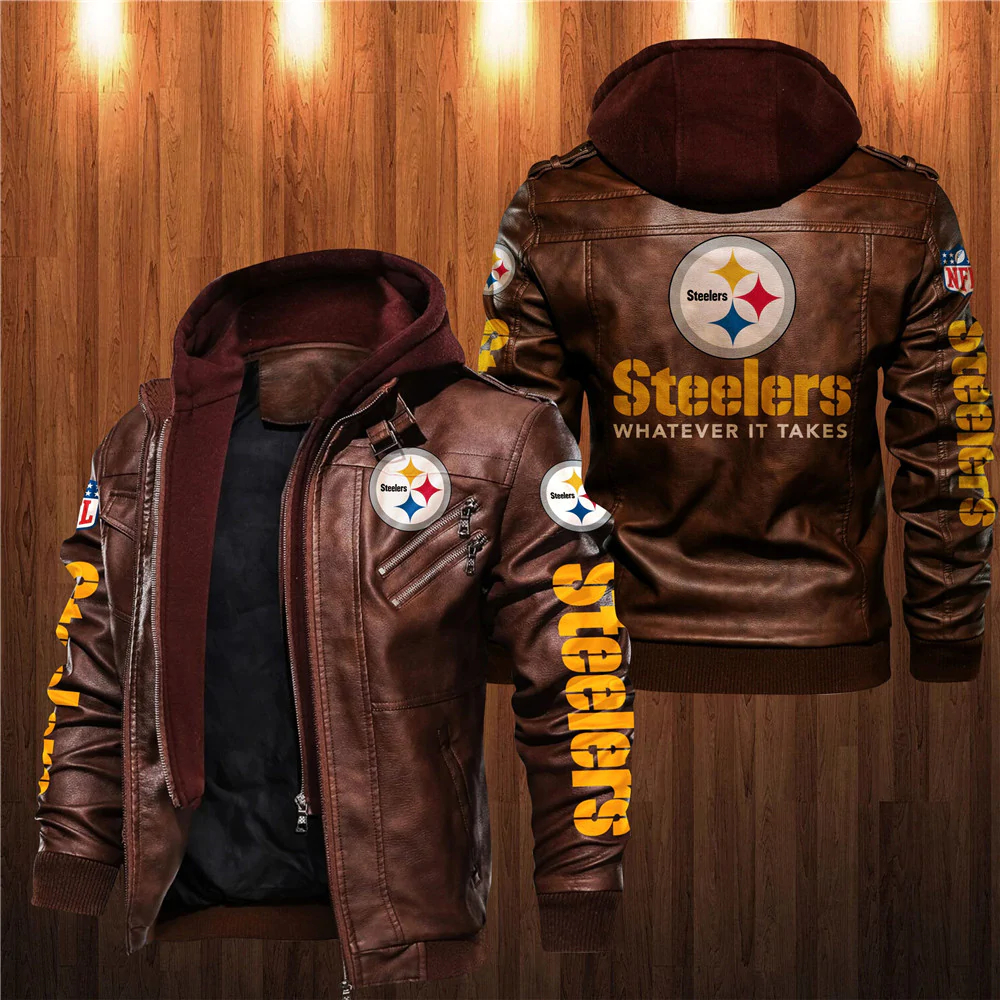 Pittsburgh Steelers Leather Jacket Whatever It Takes V41 On Sale - Vascara