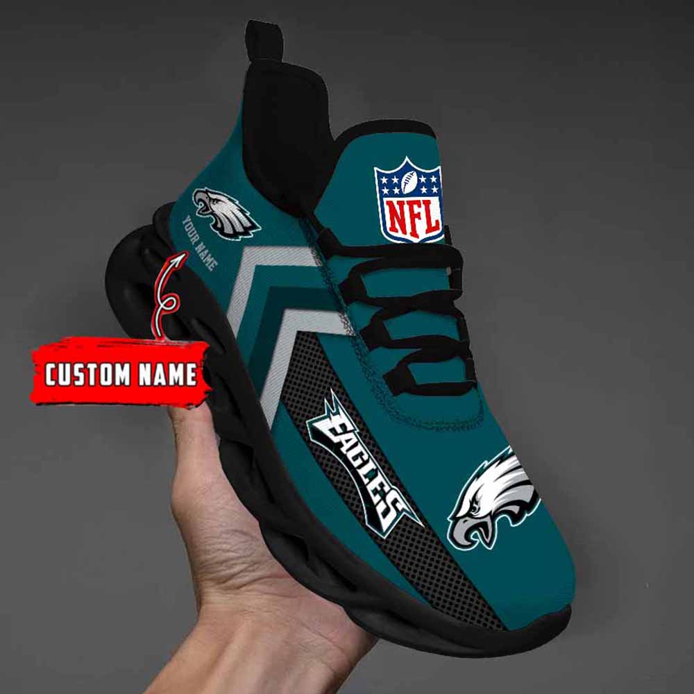Philadelphia Eagles Custom Name Max Soul Shoes V08 On Sale - Vascara