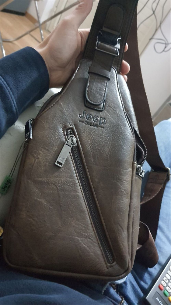 Jeep Bags Jeep Leather Sling Bag Crossbody For Men - Vascara