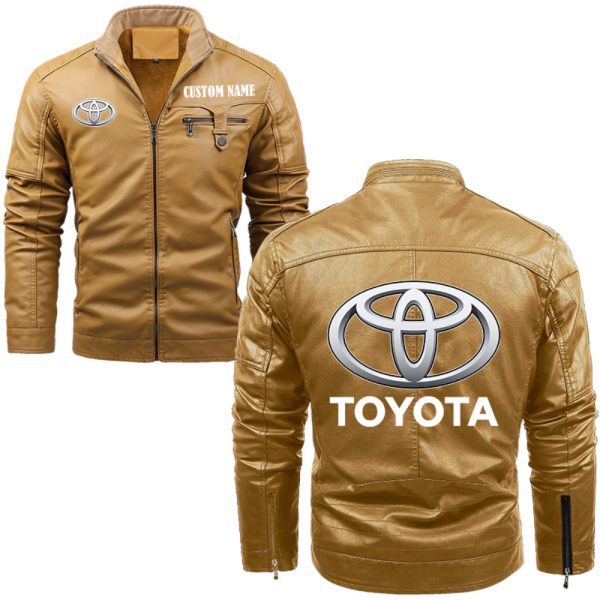 Toyota Jackets Toyota Personalized Fleece Leather Jackets V01 - Vascara