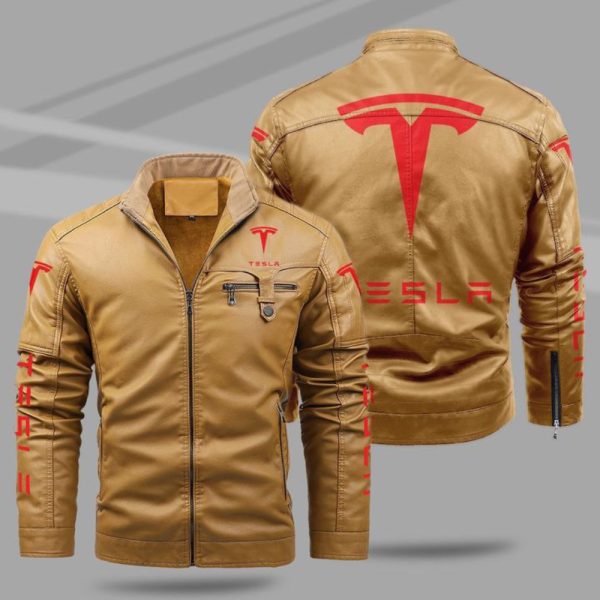 Tesla Jackets Tesla Fleece Leather Jackets V37 On Sale - Vascara