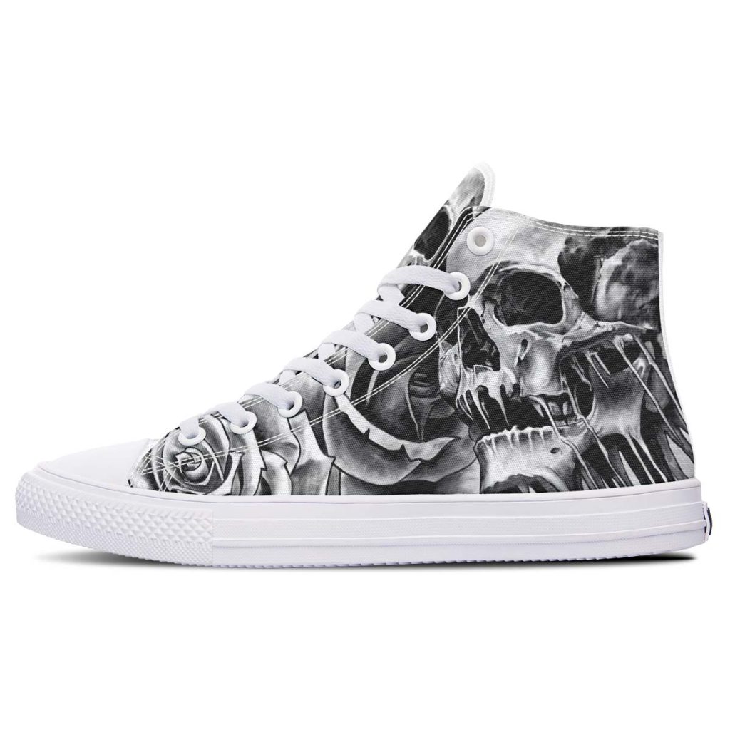 Skull High-Top Unisex Skull Converse Shoes V50 On Sale - Vascara