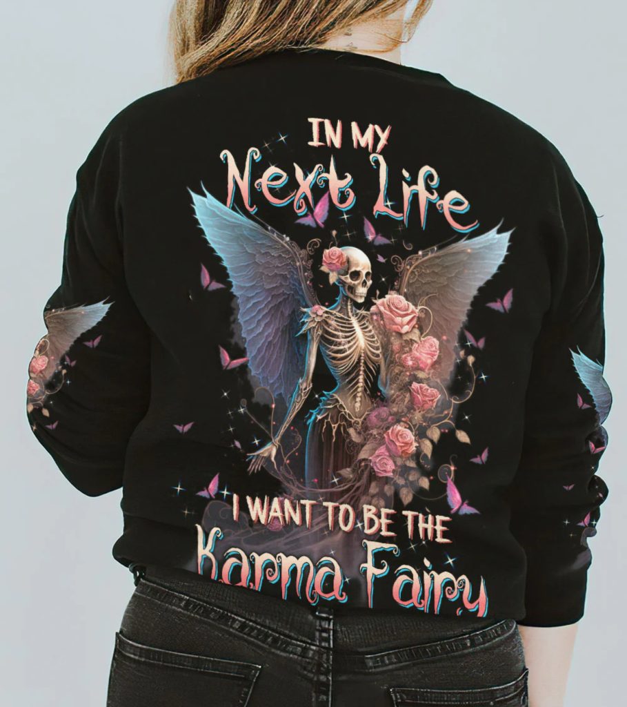 Skull Hoodies Karma Fairy Skull Skeleton Rose Leggings V36 - Vascara