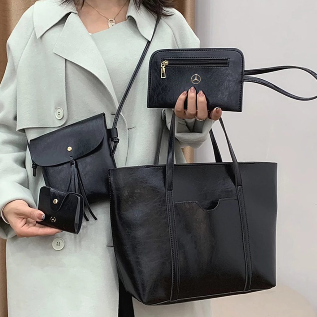Mercedes Benz Luxury 4Pcs Women Tote Bag Set - Vascara