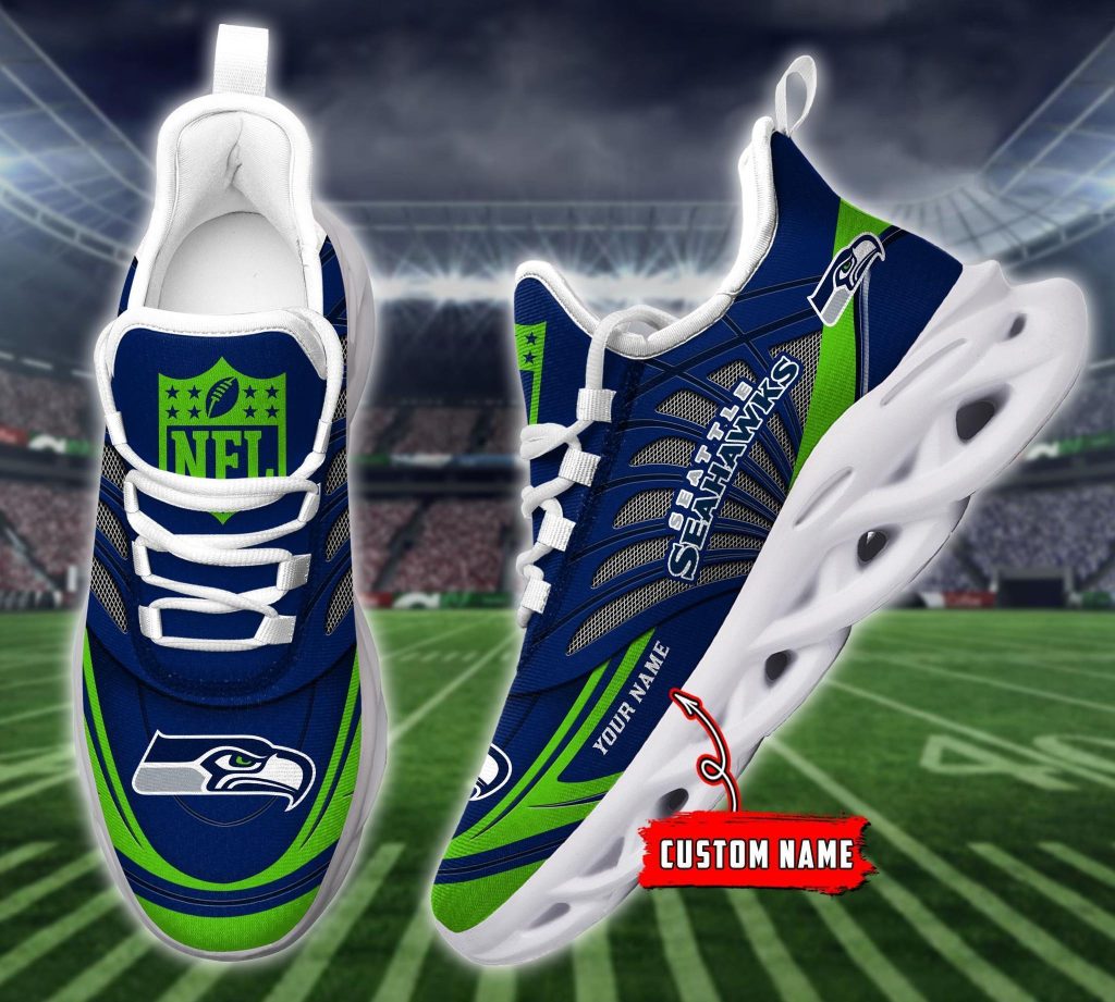 Seattle Seahawks Custom Name Max Soul Shoes V09 On Sale - Vascara