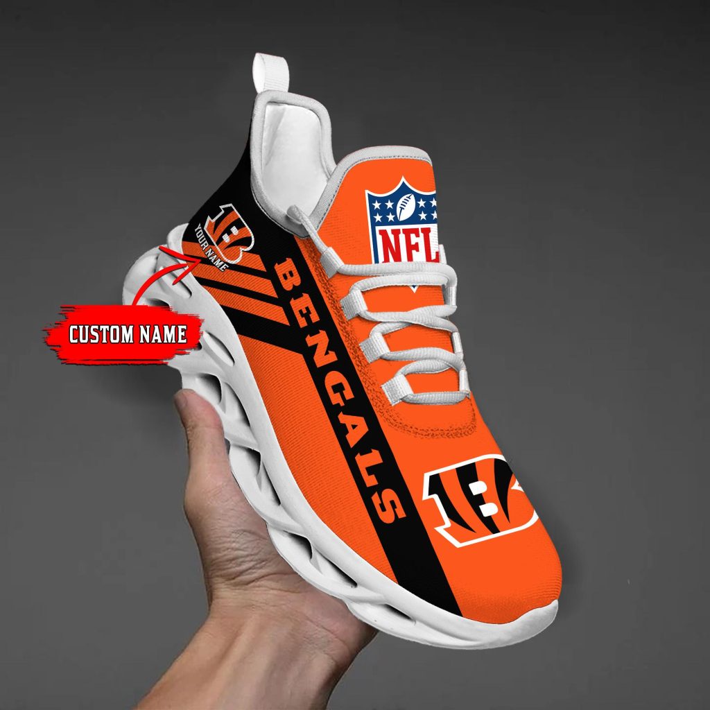 Cincinnati Bengals Custom Name AJ1 Shoes V47 On Sale - Vascara