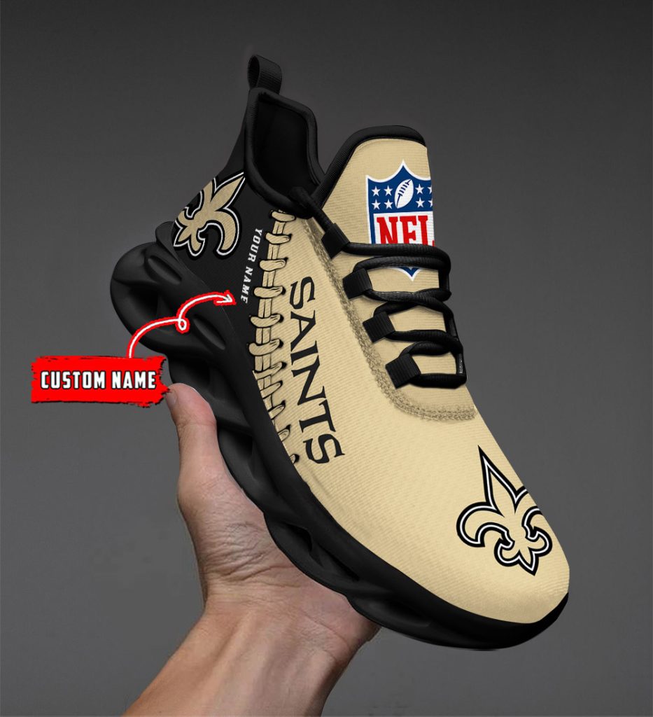 New Orleans Saints Custom Name Max Soul Shoes V15 On Sale - Vascara