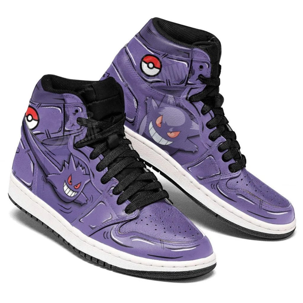 Gengar Pokemon Shoes Air 1 Custom Gengar Shoes V34 On Sale - Vascara