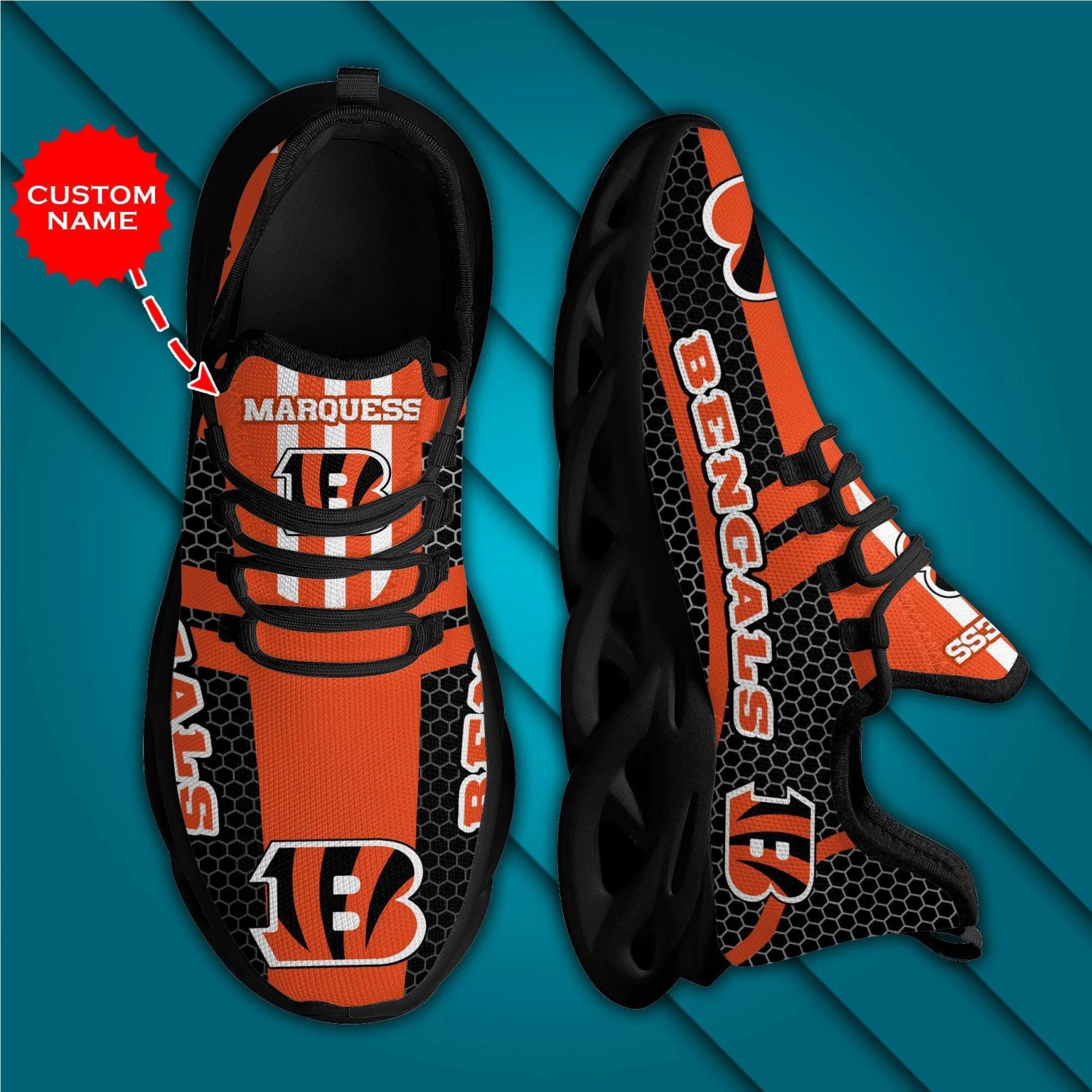 Cincinnati Bengals Max Soul Luxury Shoes V45 On Sale - Vascara