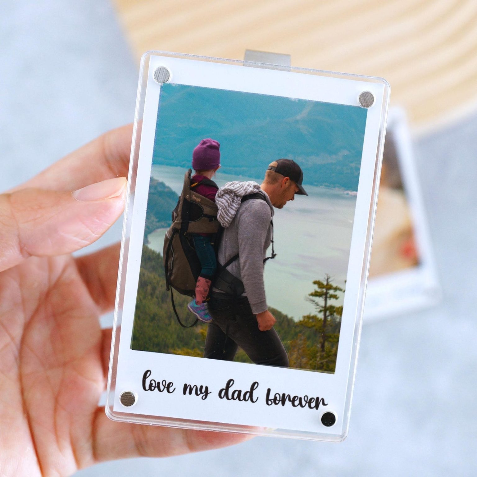 Personalized Dad Car Visor Clip PHOTO INCLUDED, Father's Day Gift for ...